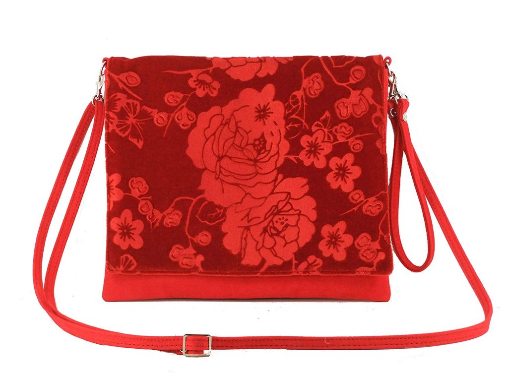 LONI Lovely Faux Suede Clutch Shoulder Crossbody Wristlet Handbag ...